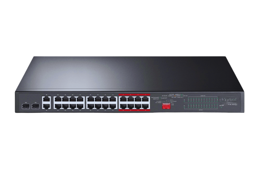 24포트 PoE 스위치로 네트워크의 잠재력을 끌어내세요 - fibermall.com