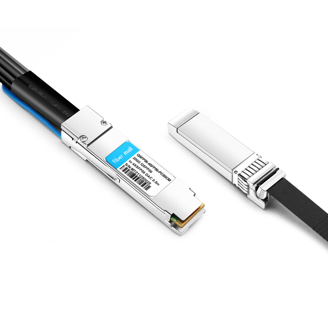 200G QSFP56 to 4x 50G SFP56 Breakout DAC Cable 0.5m | FiberMall