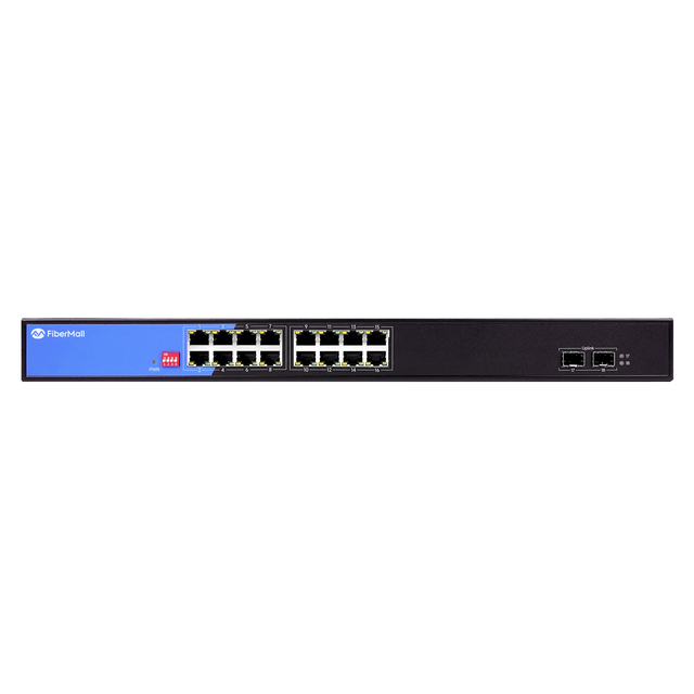1G Ethernet Switch 16 port with 2x 1G SFP Up1inks | FiberMall