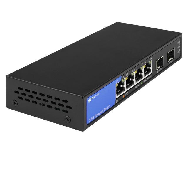 4-Port 1G Switch with 2x 1G/10G SFP+ Up1inks | FiberMall