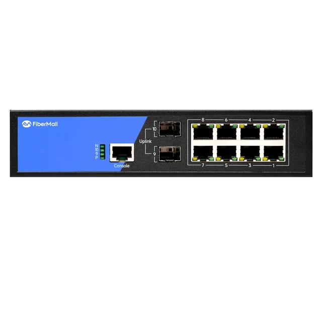 Switch 1G 8 port POE Switch with 2x 1G SFP L2+ Up1inks | FiberMall