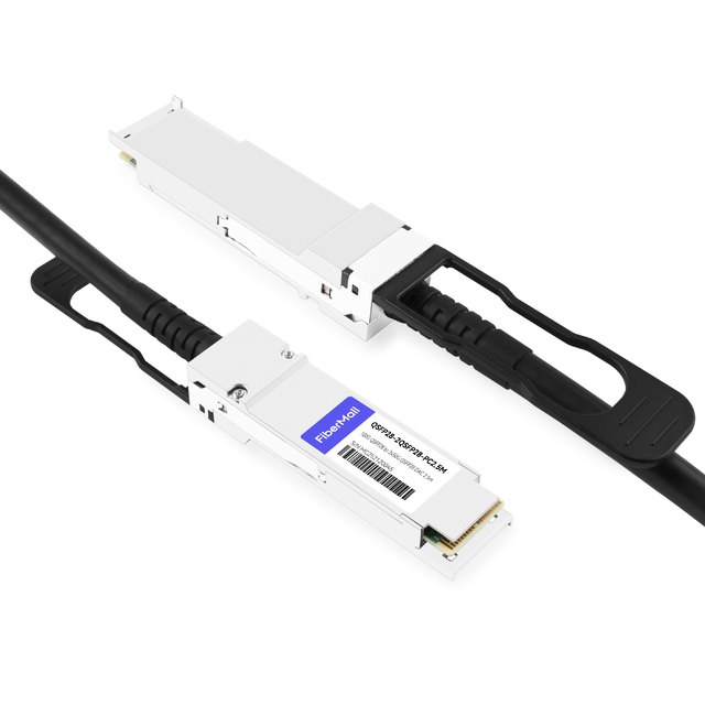 Câble DAC Breakout 100G QSFP28 vers 2x50G QSFP28 2.5 m | FiberMall