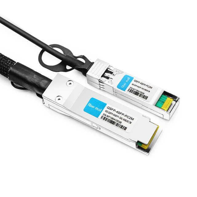 2m 40G QSFP + إلى 4x 10G SFP + Breakout DAC Cable | فايبر مول