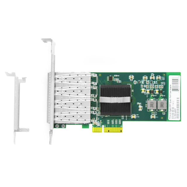 Intel® I350 F4 Quad Port Gigabit SFP PCI Express x4 Ethernet Network Interface Card PCIe v2.1