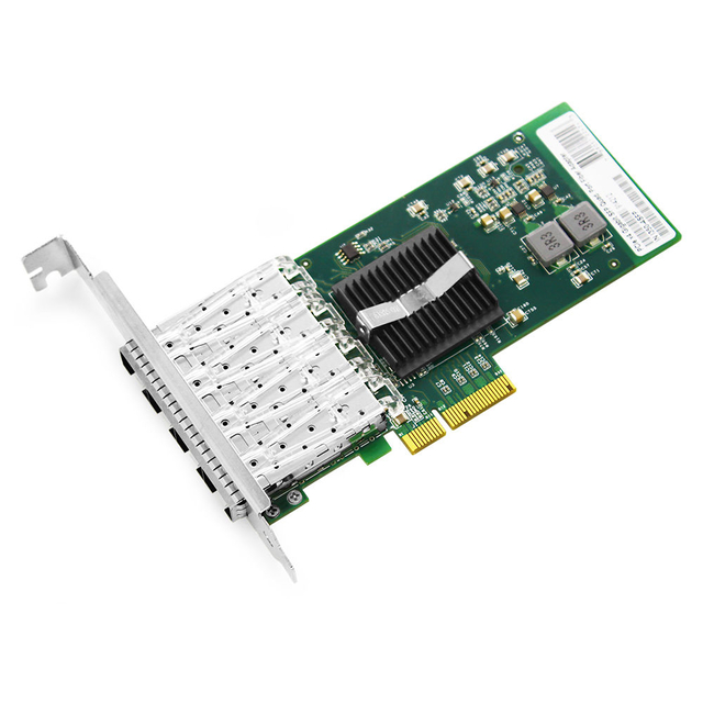 Intel® I350 F4 Quad Port Gigabit SFP PCI Express x4 Ethernet Network ...