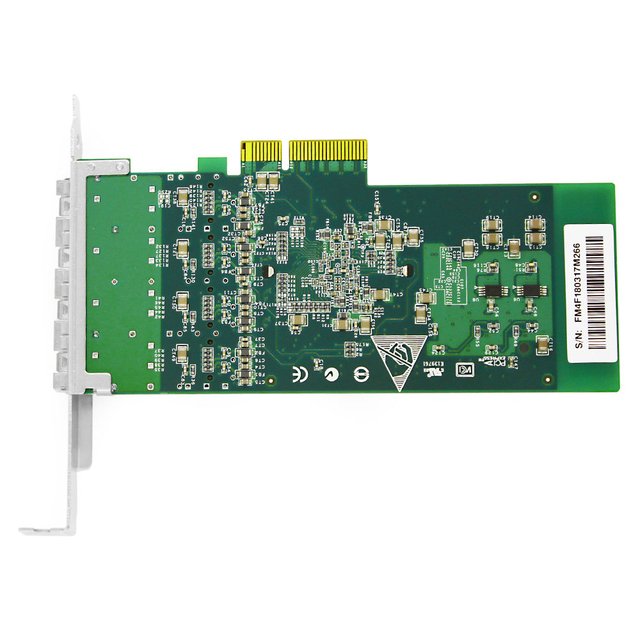 Intel® I350 F4 Quad Port Gigabit SFP PCI Express x4 Ethernet Network ...