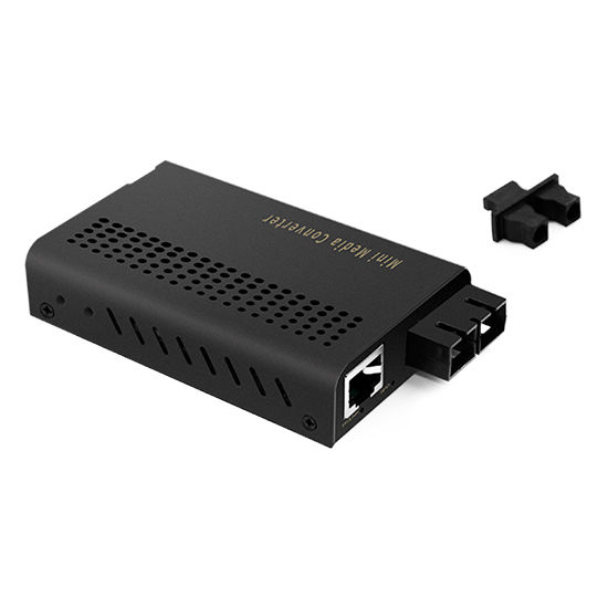 10/100/1000Mbps Mini Media Converter 500m Dual Fiber | FiberMall