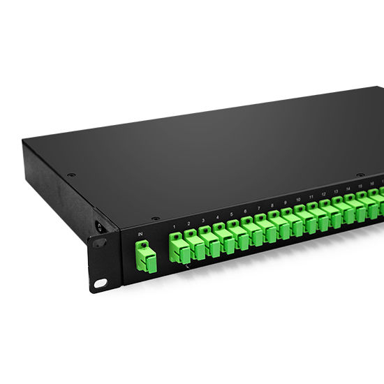 1x32 PLC Fiber Splitter 1U 19" Rack Mount | FiberMall