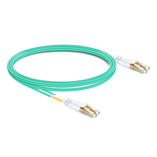 Duplex OM4 50/125 LC-LC Multimode Fiber Optic Cable 1m | FiberMall
