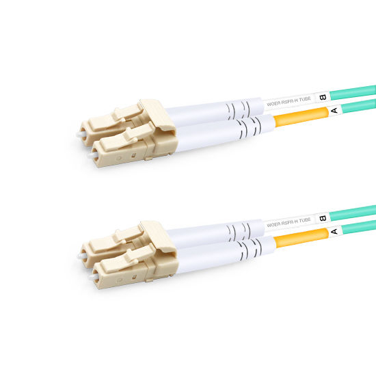 Duplex OM4 50/125 LC-LC Multimode Fiber Optic Cable 3m | FiberMall