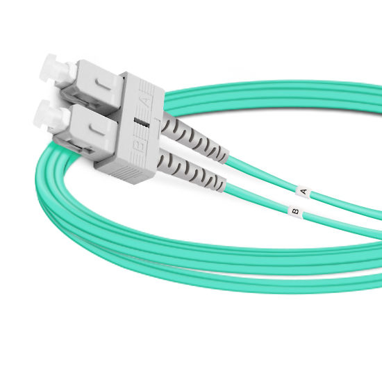Duplex OM4 50/125 SC-SC Multimode Fiber Optic Cable 1m | FiberMall
