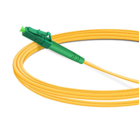 LC APC to SC APC Simplex OS2 SM PVC Fiber Optic Cable 1m | FiberMall