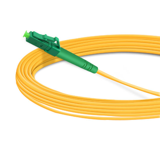 LC APC to SC APC Simplex OS2 SM PVC Fiber Optic Cable 10m | FiberMall