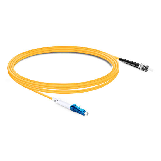 Simplex OS2 9/125 LC-ST Single Mode Fiber Optic Cable 1m | FiberMall