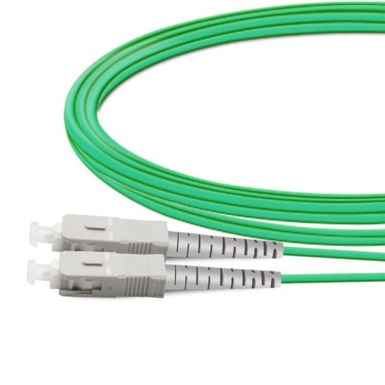 Duplex OM5 50/125 SC-SC Multimode Fiber Optic Cable 1m | FiberMall